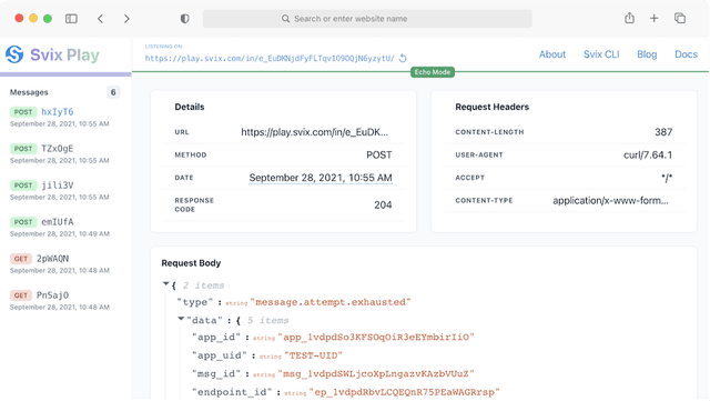 Webhooks as a Service – Secure and Enterprise Ready · Svix